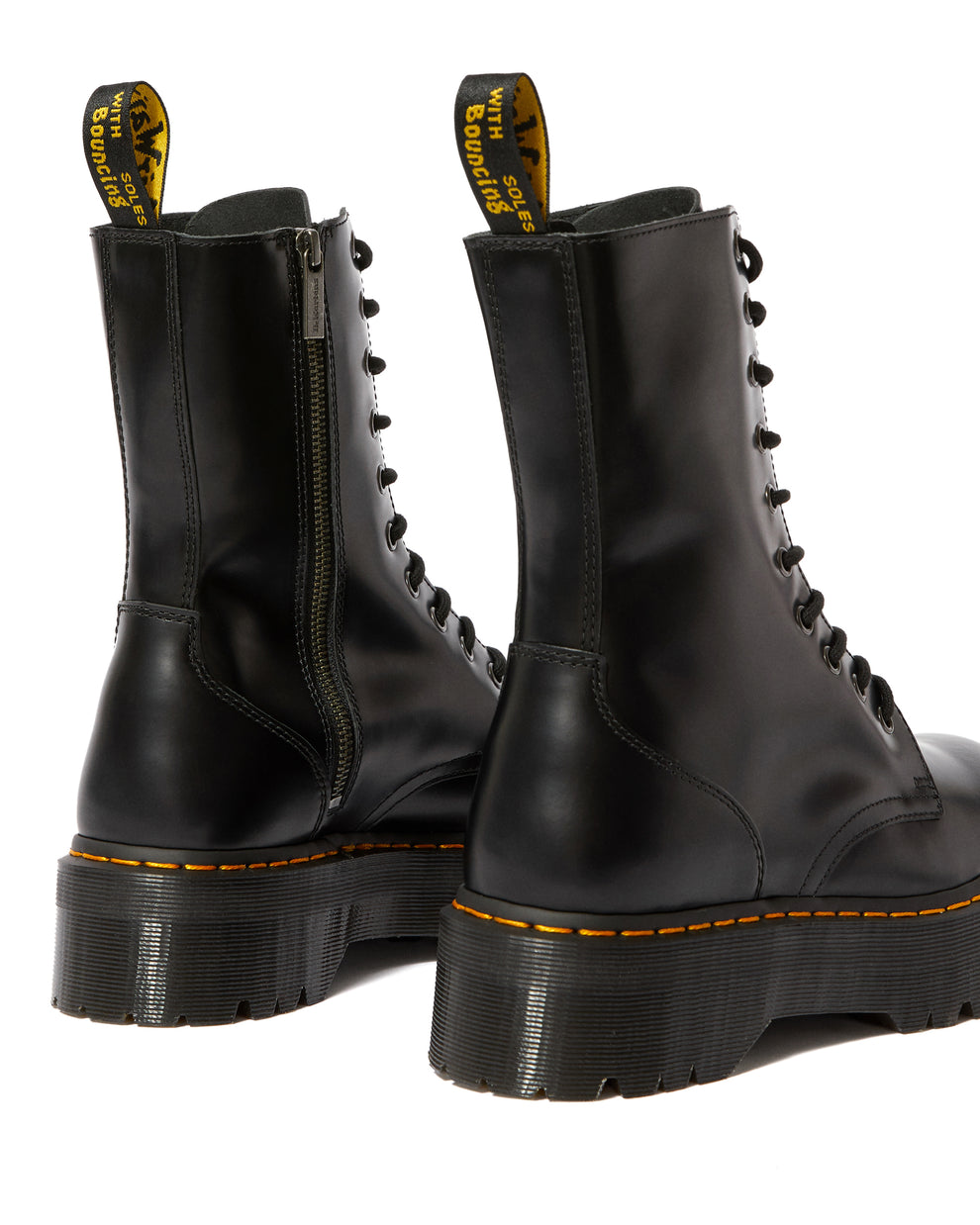 Jadon Hi Black Smooth Platform Boot – Posers Hollywood